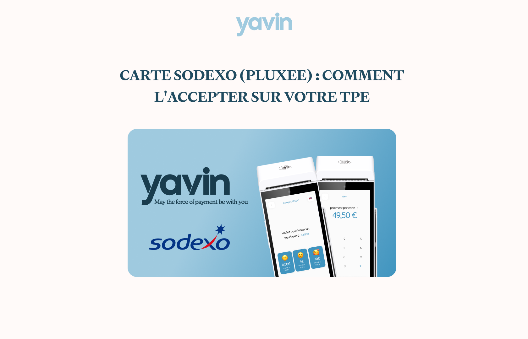 Carte Sodexo (Pluxee) : comment l'accepter sur votre TPE